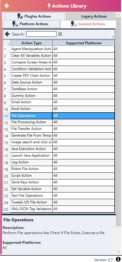 File Operations Action