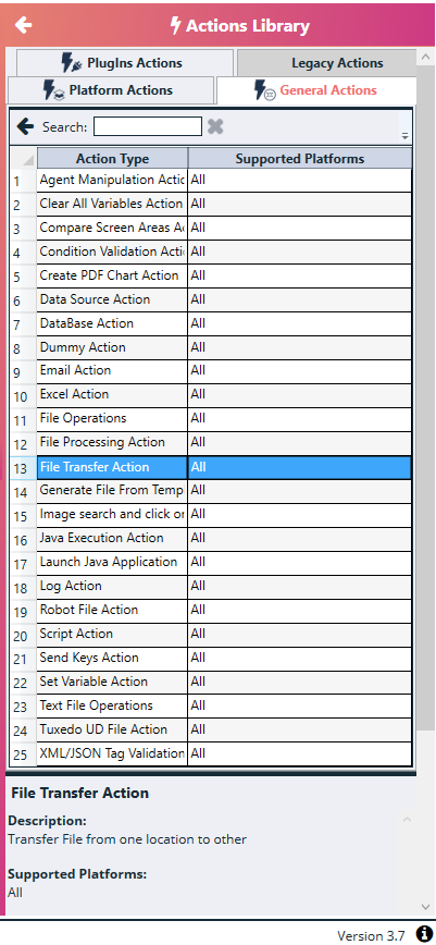 File Transfer Action