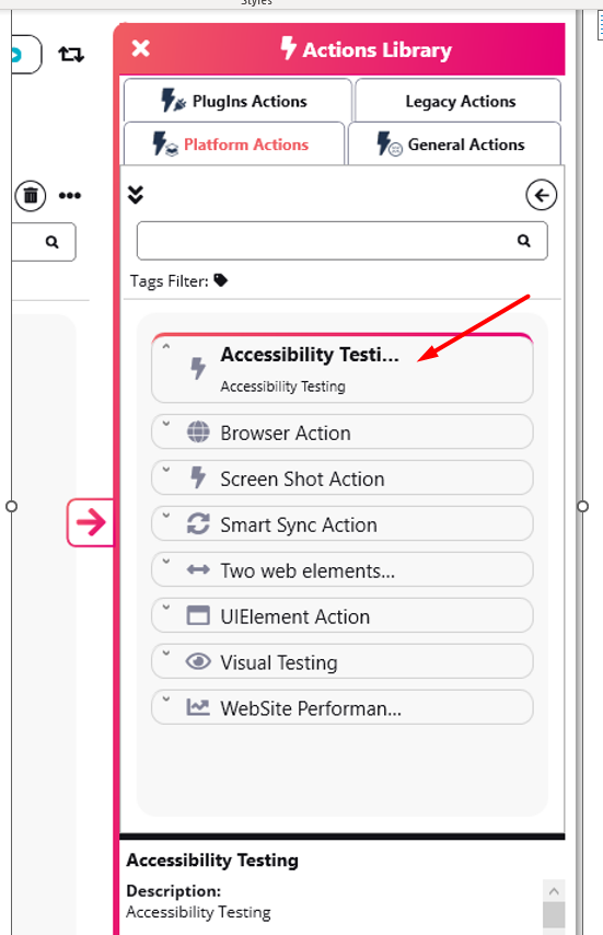 Accessibility Testing Action