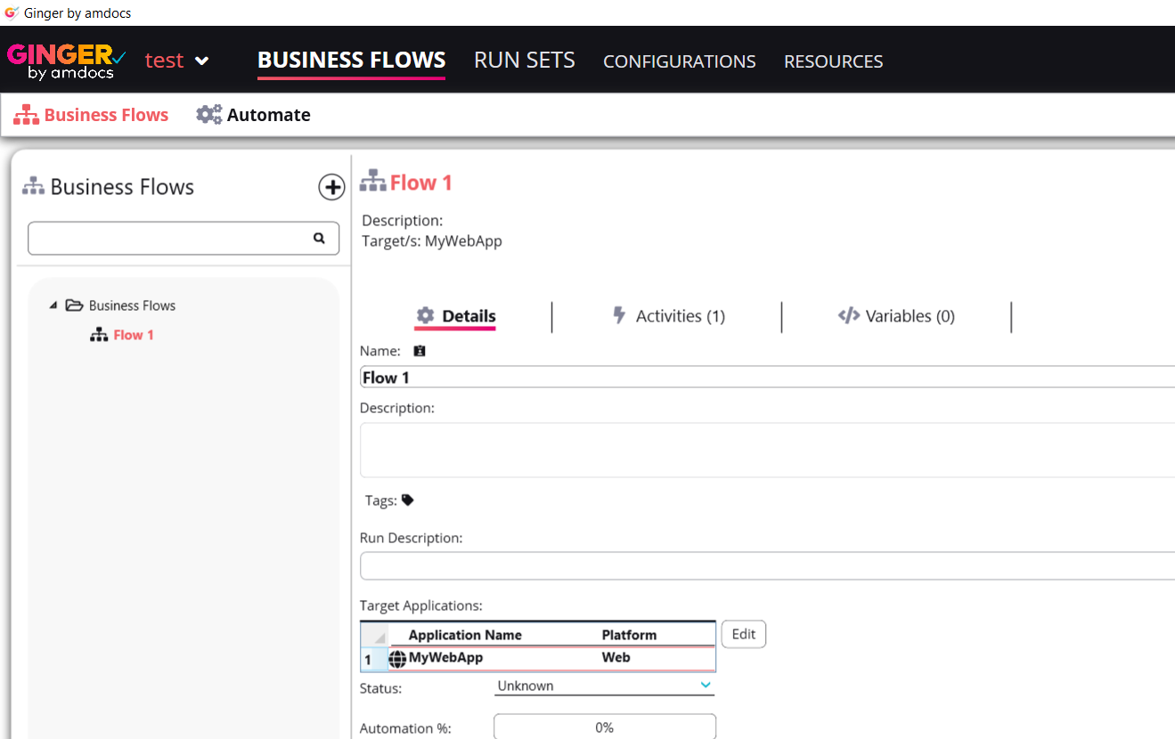 Ginger End to End Flow- Do it Yourself
